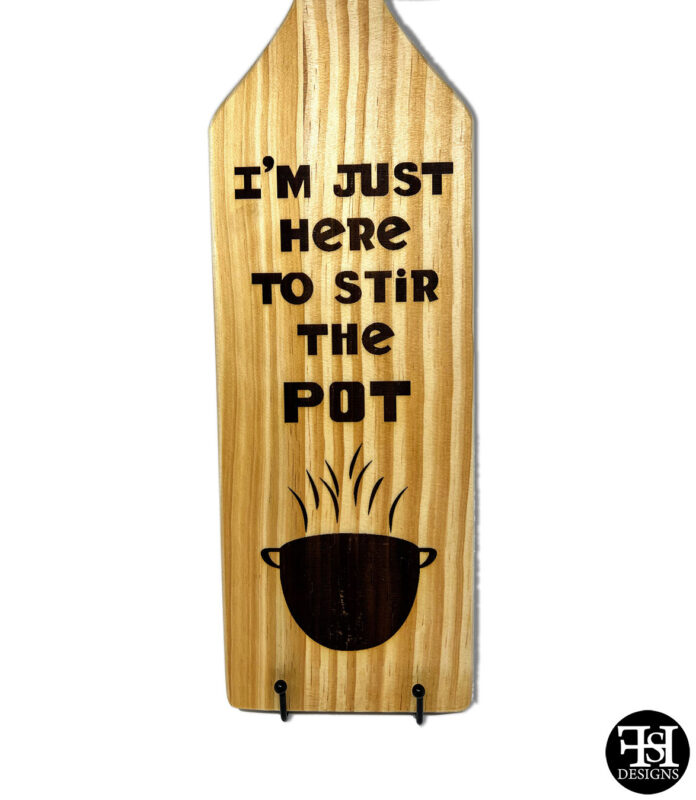 “Attitude Adjuster” Acacia Wood Paddle – FHS Designs – Custom ...