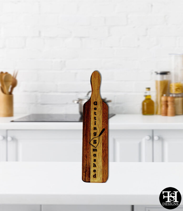 “Attitude Adjuster” Acacia Wood Paddle – FHS Designs – Custom ...