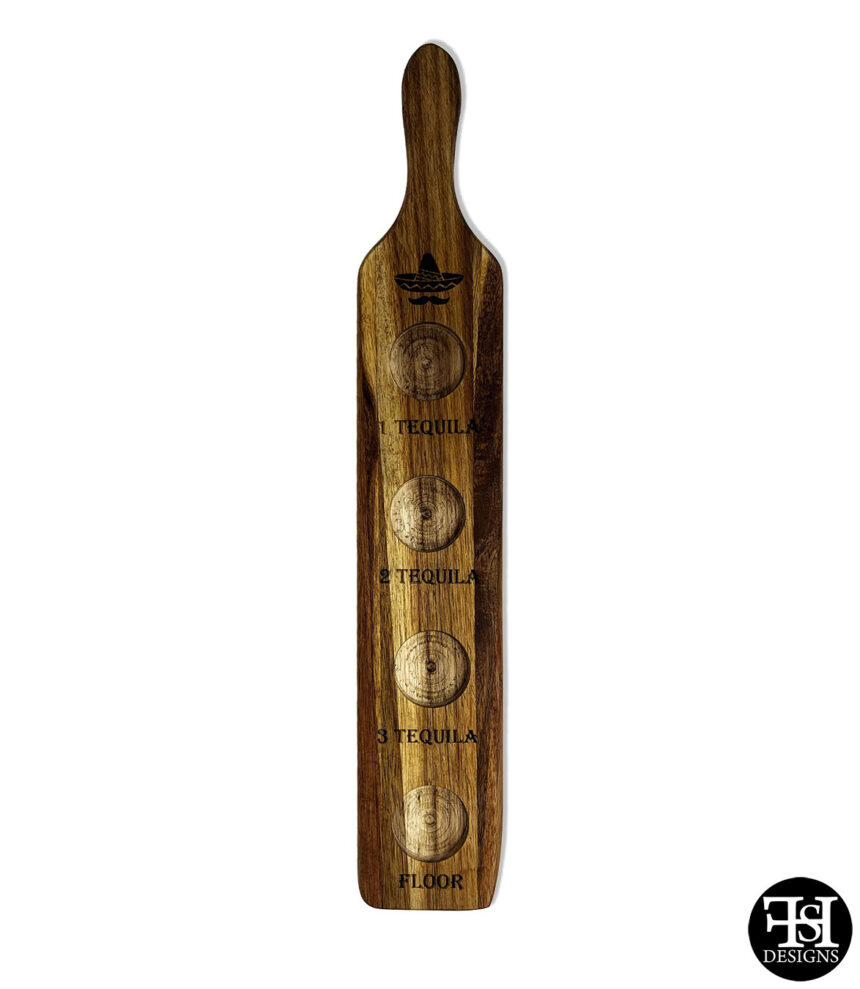"1 Tequila, 2 Tequila, 3 Tequila, Floor" Acacia Shot Board - FHS ...